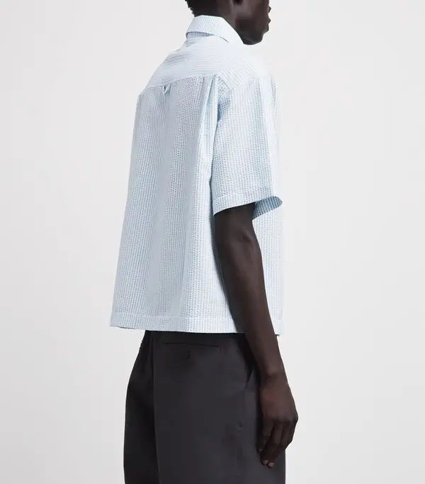 ABOUT:BLANK Seersucker Embroidered Shirt
