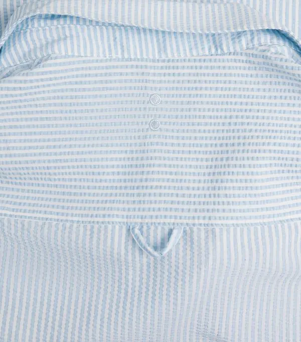 ABOUT:BLANK Seersucker Embroidered Shirt