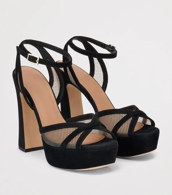 MALONE SOULIERS Mesh Sylvie Platform Sandals 125