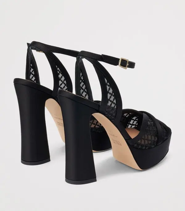 MALONE SOULIERS Sequin Mesh Sylvie Platform Sandals 125