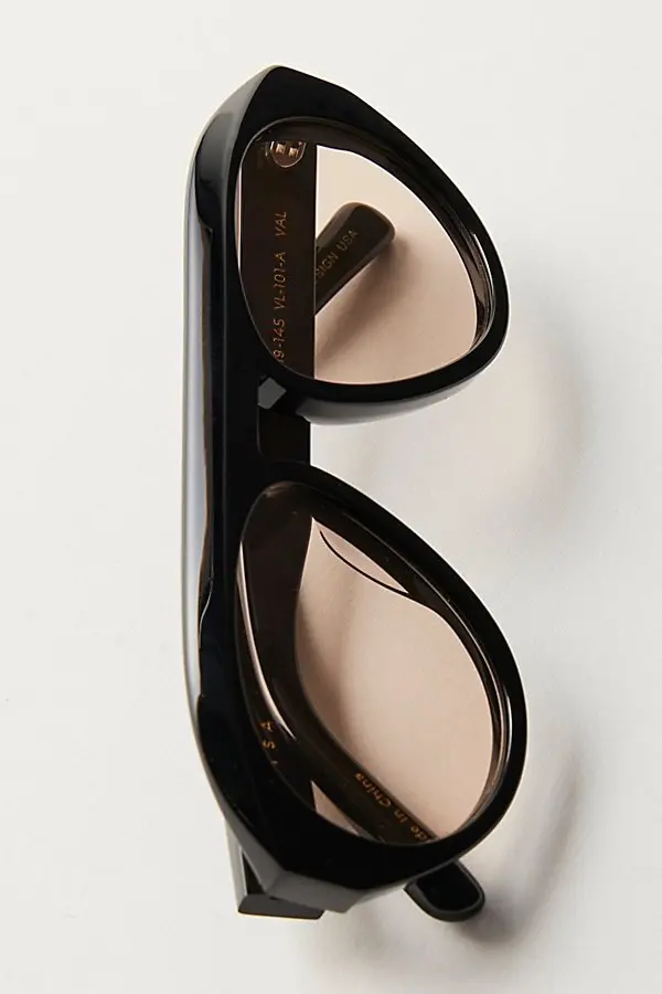 ELISA JOHNSON Val Aviator Sunglasses - Black