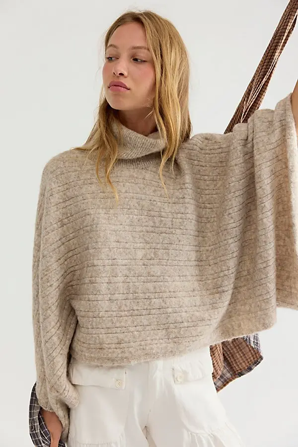 Free People Phoebe Poncho Jacket At