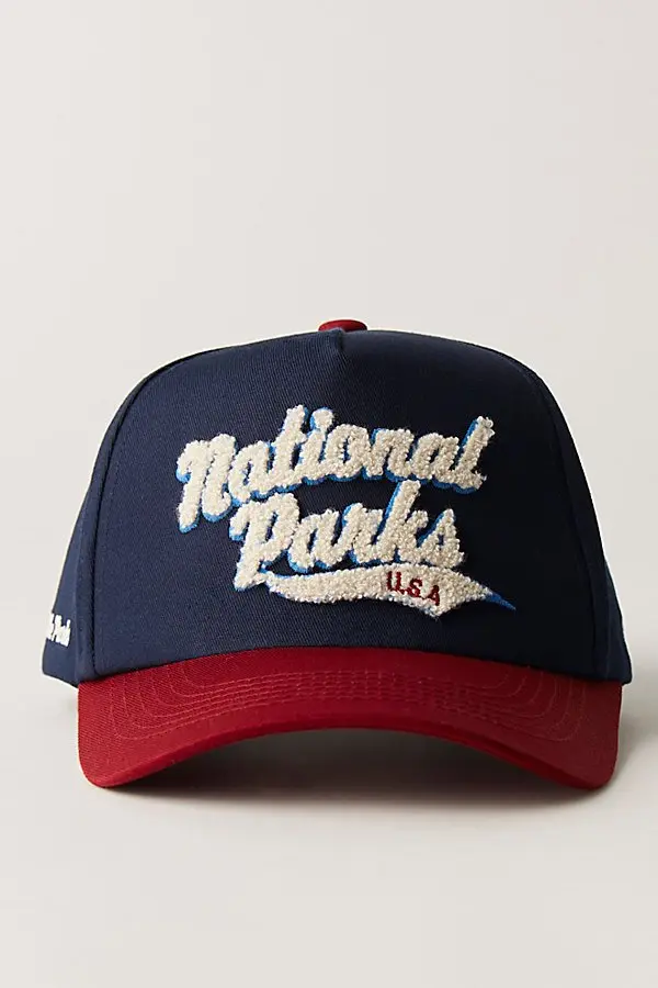 PARKS PROJECT National Parks Vintage Chenille Baseball Hat At - Navy