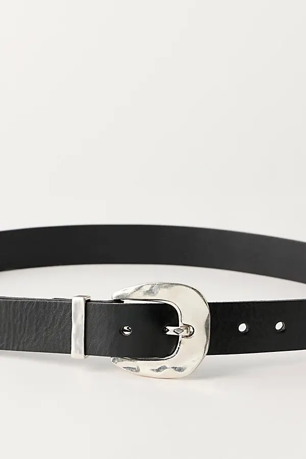 Free People Chapman Leather Belt At - Black