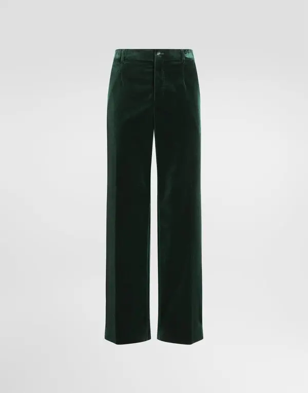 Dolce & Gabbana Velvet Trousers Pants And Shorts - Blue