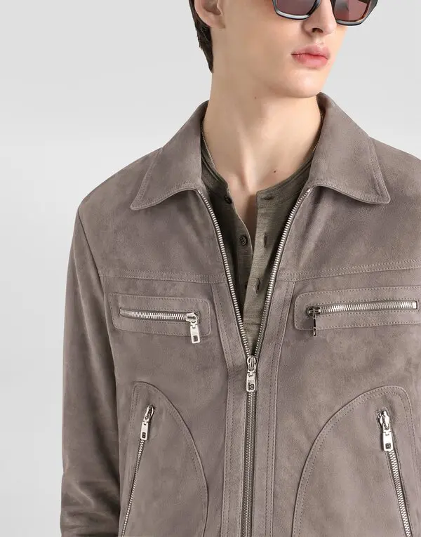 Dolce & Gabbana Giubbotto Coats And Jackets Gray