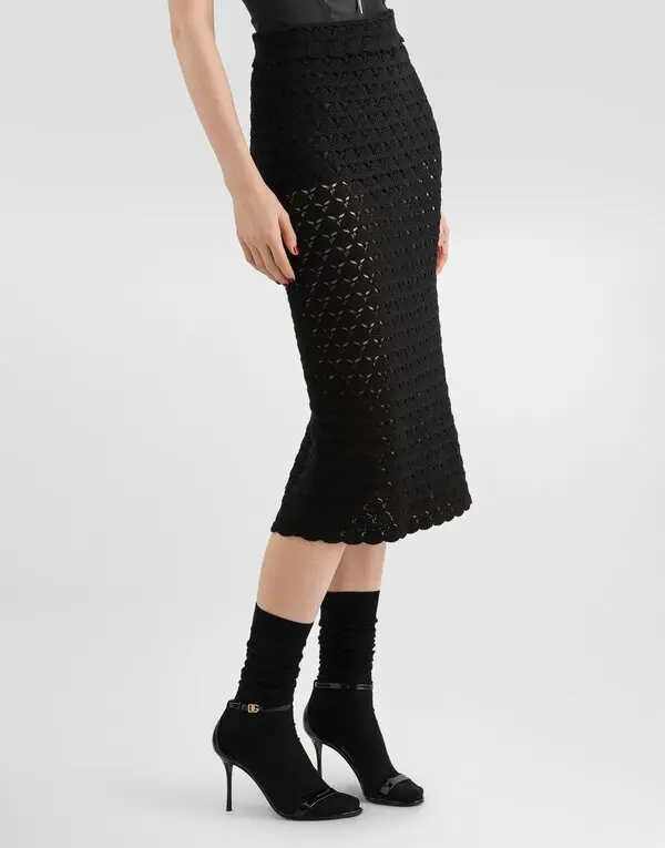 Dolce & Gabbana Crochet Midi Skirt