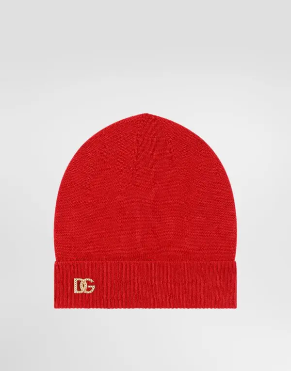 Dolce & Gabbana Ribbed Knit Beanie With Pom-pom - Red