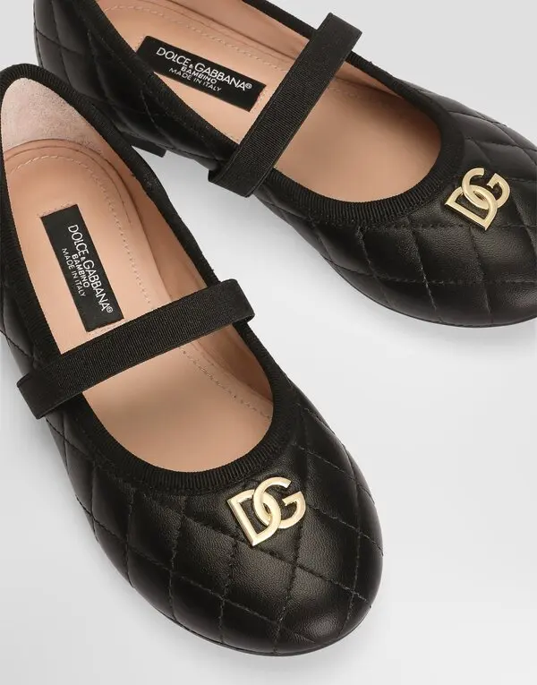 Dolce & Gabbana Quilted Nappa Leather Ballet Flats