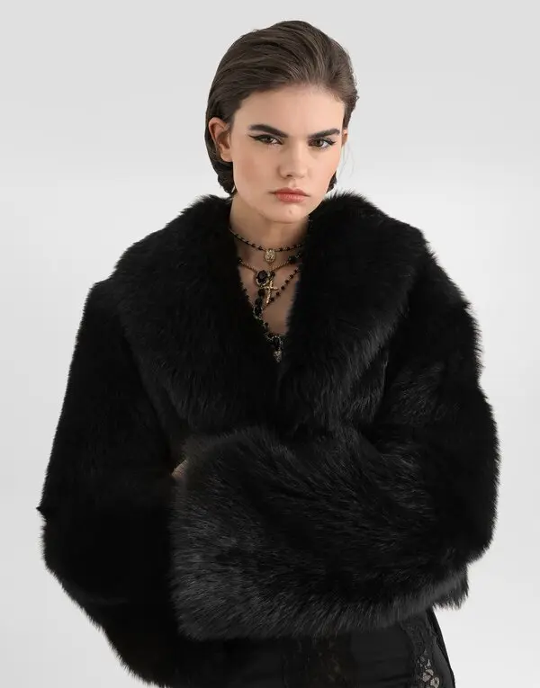 Dolce & Gabbana Shearling Bolero Jacket Coats And Jackets