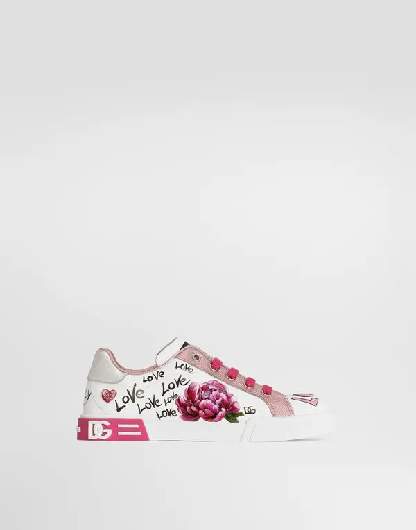 Dolce & Gabbana Portofino Light Calfskin Sneakers� Shoes White - Multicolor