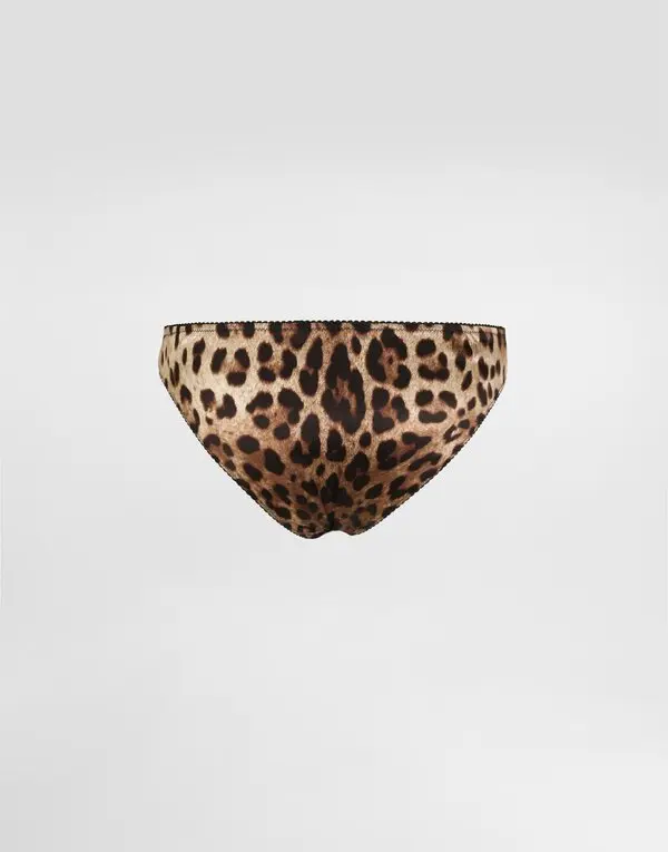 Dolce & Gabbana Leo- Satin Briefs Underwear Animal