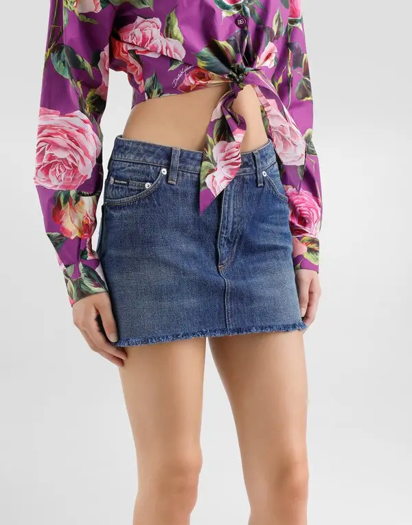 Dolce & Gabbana Denim Miniskirt Denim And Jeans Multi-colored