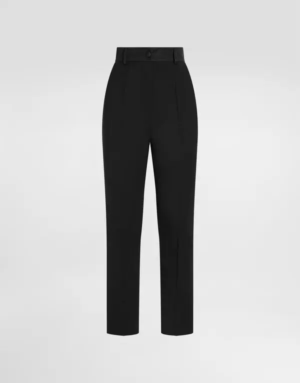 Dolce & Gabbana Bi-stretch Twill Trousers Pants And Shorts - Black
