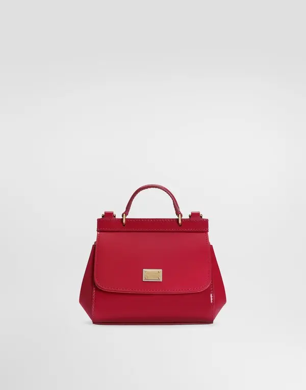 Dolce & Gabbana Sicily Patent Leather Handbag Accessories Leather - Fuchsia