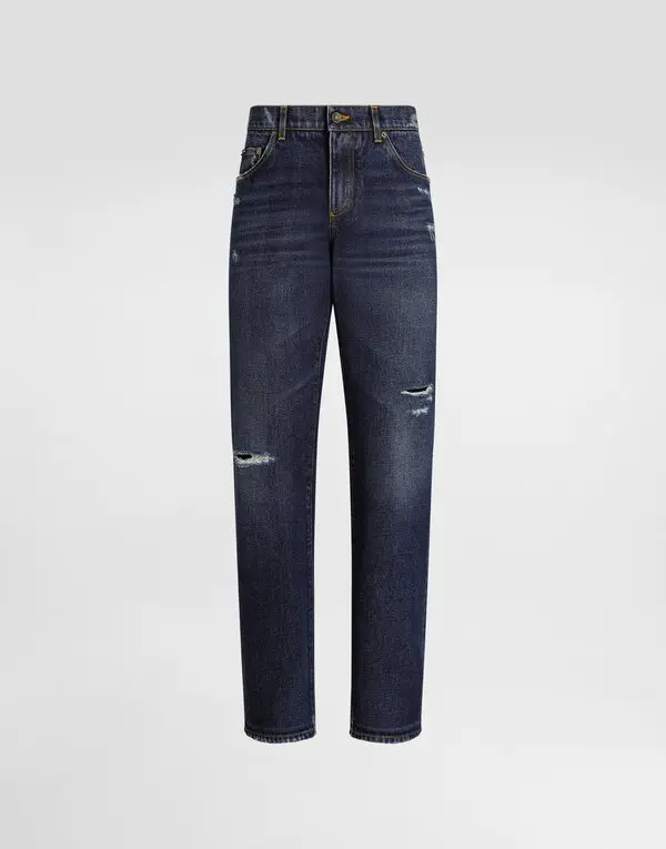 Dolce & Gabbana Loose Cotton Denim Jeans Denim Multi-colored