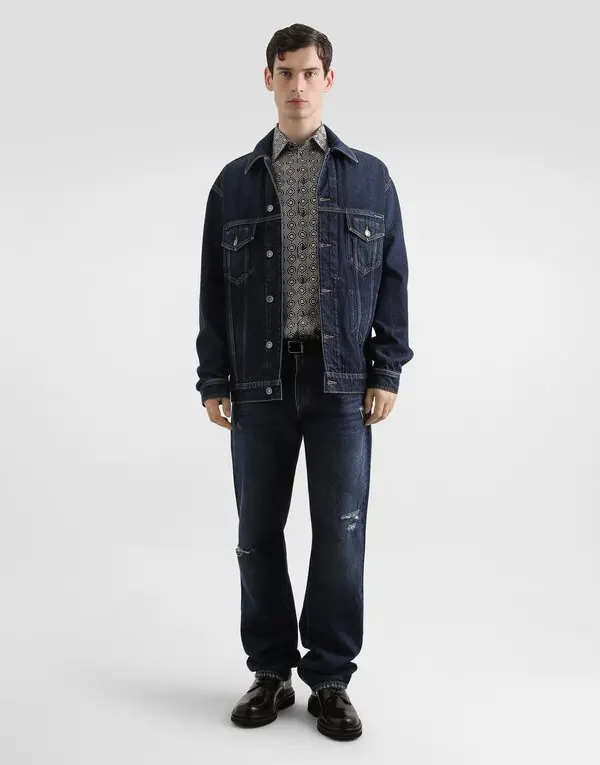 Dolce & Gabbana Loose Cotton Denim Jeans Denim Multi-colored