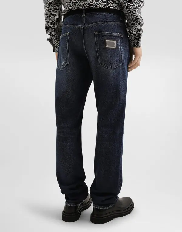 Dolce & Gabbana Loose Cotton Denim Jeans Denim Multi-colored