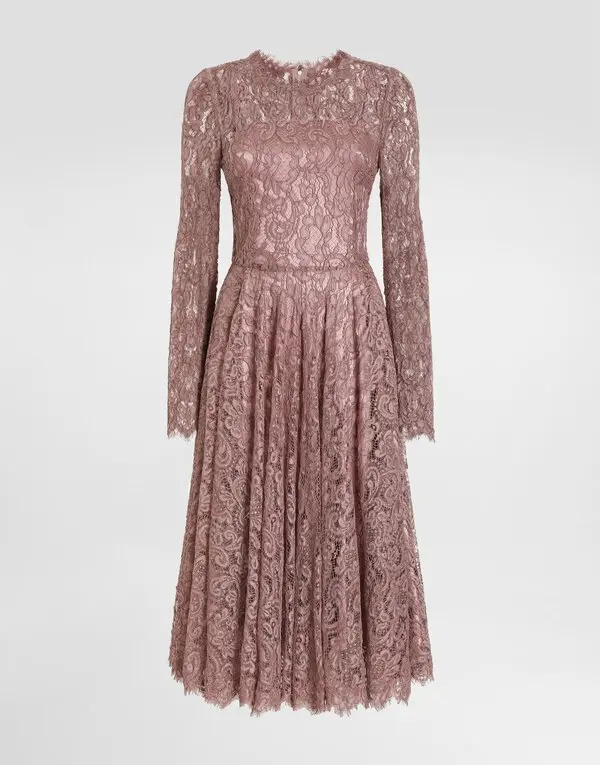 Dolce & Gabbana Lace Dress Dresses - Lilac