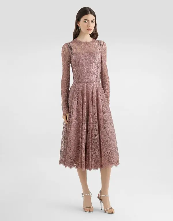 Dolce & Gabbana Lace Dress Dresses - Lilac