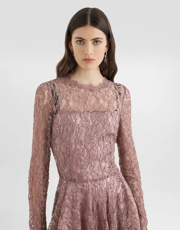 Dolce & Gabbana Lace Dress Dresses - Lilac