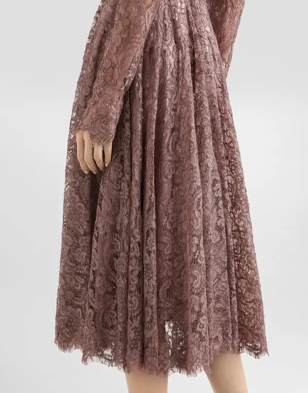 Dolce & Gabbana Lace Dress Dresses - Lilac