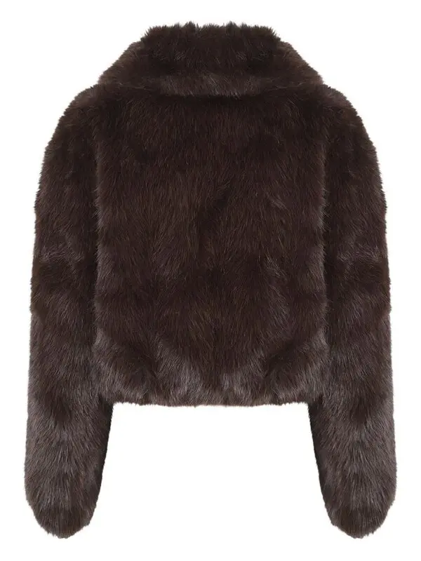 THE FRANKIE SHOP Hope Faux Fur Jacket - Brown