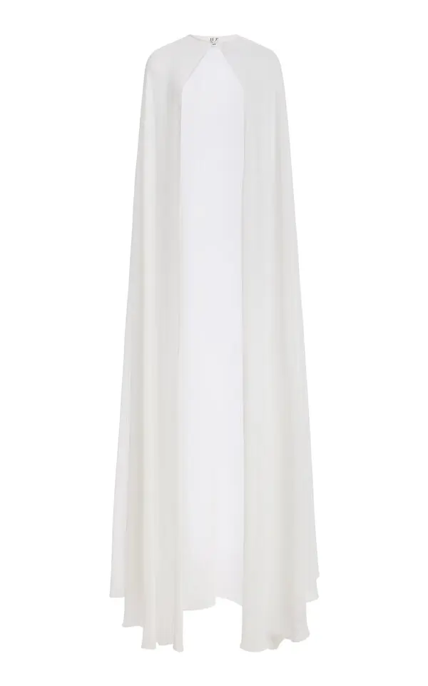 Ila Exclusive Yulia Embroidered Chiffon Collar Cape