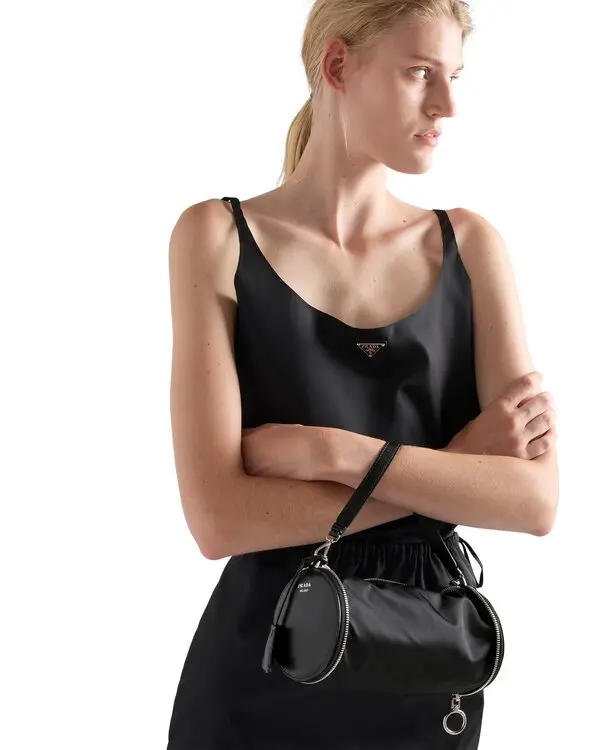 Prada Re-nylon And Leather Foldable Mini-bag