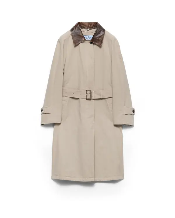 Prada Single-breasted Old Poplin Coat