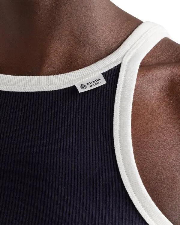 Prada Ribbed Knit Tank Top