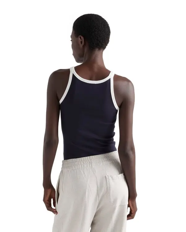 Prada Ribbed Knit Tank Top