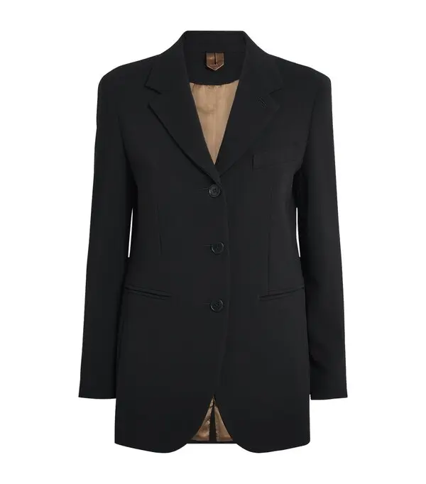 Max Mara Wool Single-breasted Blazer - Black