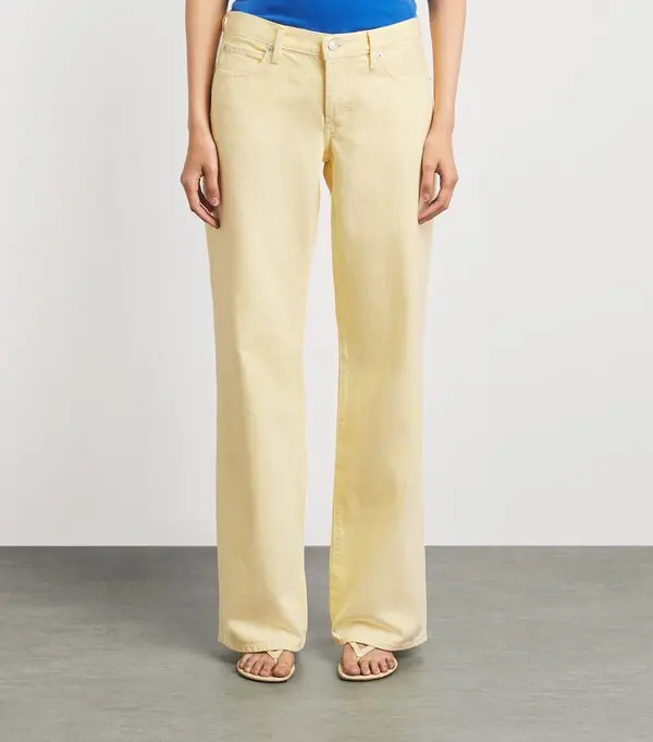 FRAME The Pixie Gray Wide-leg Jeans