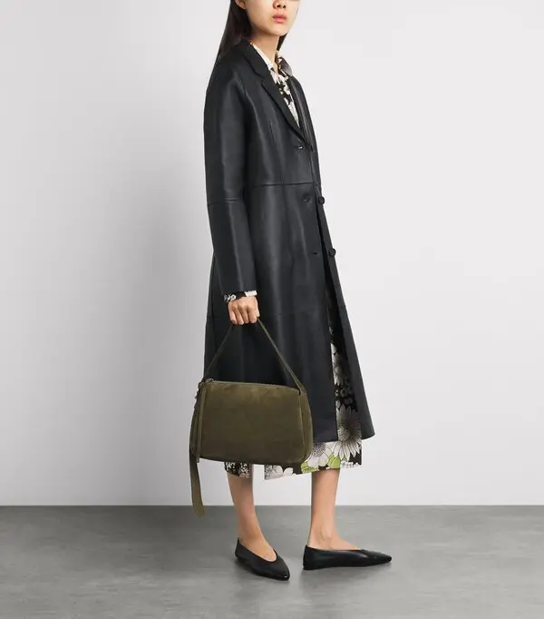 Tory Burch Suede Romy Shoulder Bag
