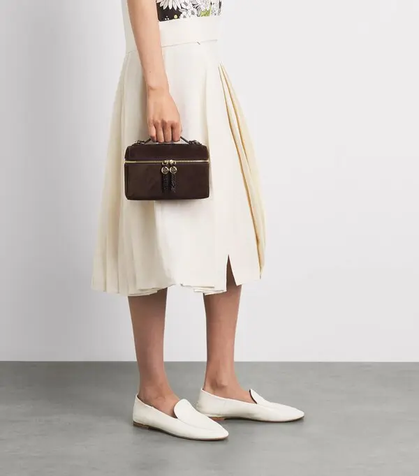 Tory Burch Suede Romy Clutch Bag