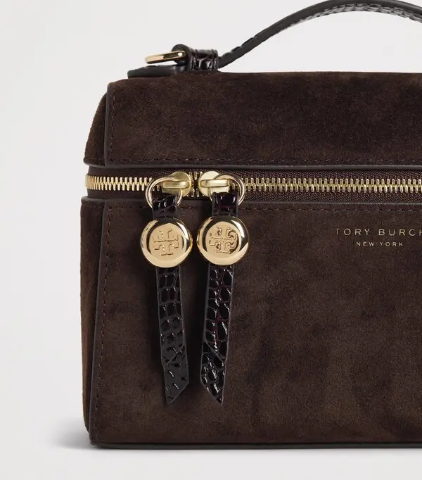 Tory Burch Suede Romy Clutch Bag