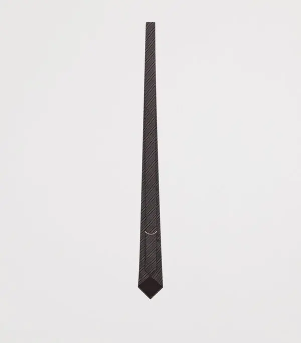 Saint Laurent Silk Striped Tie
