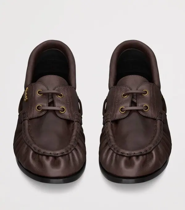 Saint Laurent Leather Bateau Le Loafers