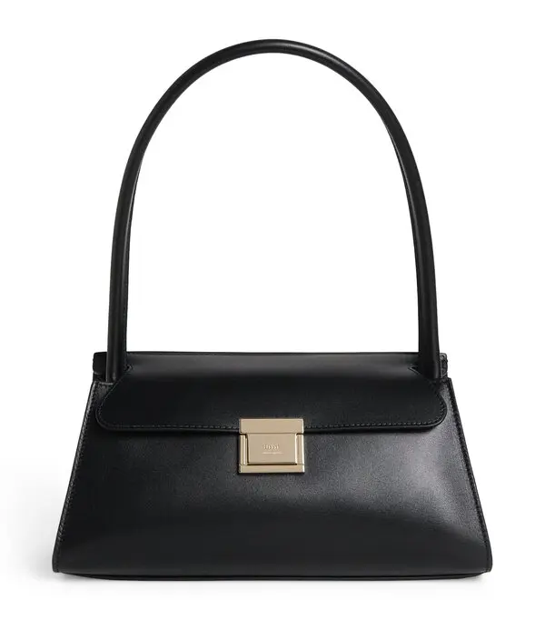 AMI Paris Small Leather Mimi Shoulder Bag - Black