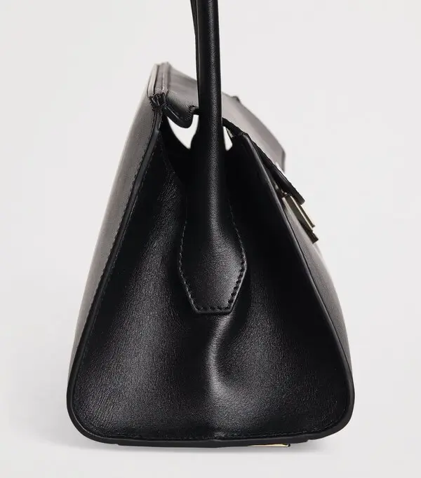 AMI Paris Small Leather Mimi Shoulder Bag - Black