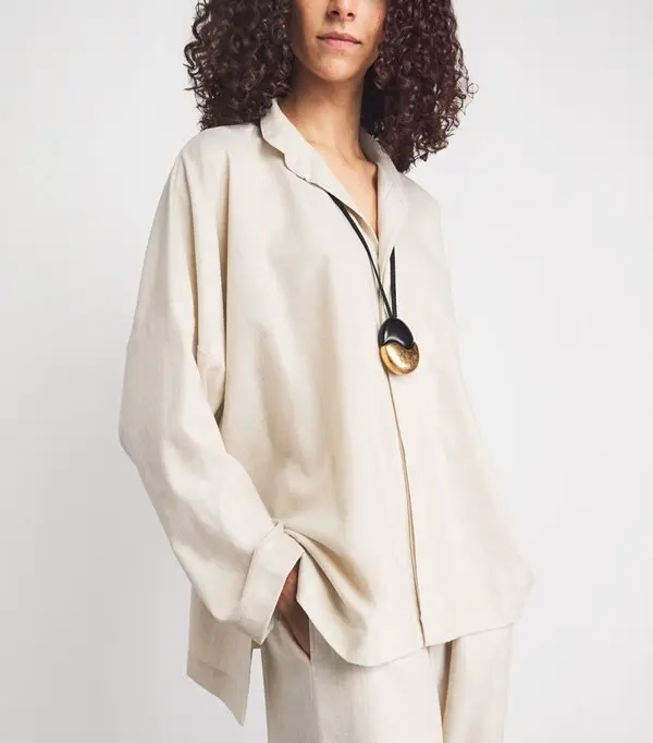 Eskandar Virgin Wool-cashmere Double Stand-collar Shirt