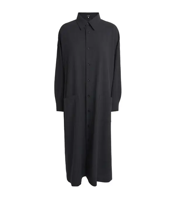 Eskandar Stretch-wool Midi Shirt Dress