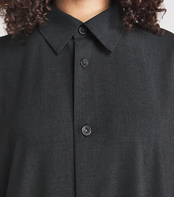 Eskandar Stretch-wool Midi Shirt Dress