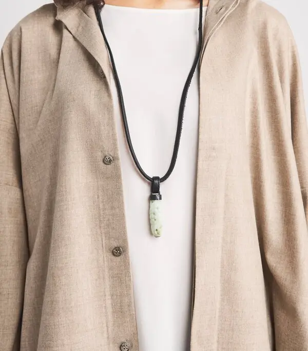 Eskandar Virgin Wool-cashmere Double Stand-collar Shirt