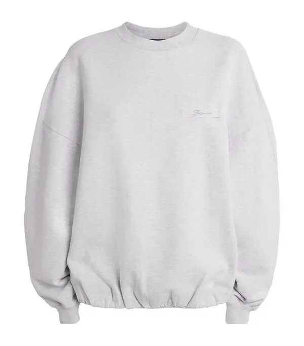 Jacquemus Cotton Logo Sweatshirt - Grey