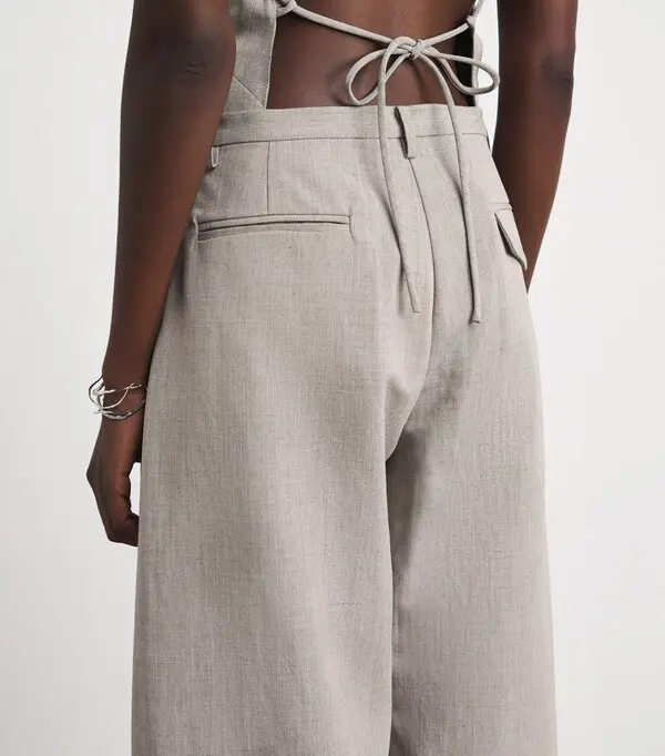 ST. AGNI Wool-blend Fine Band Balloon Trousers