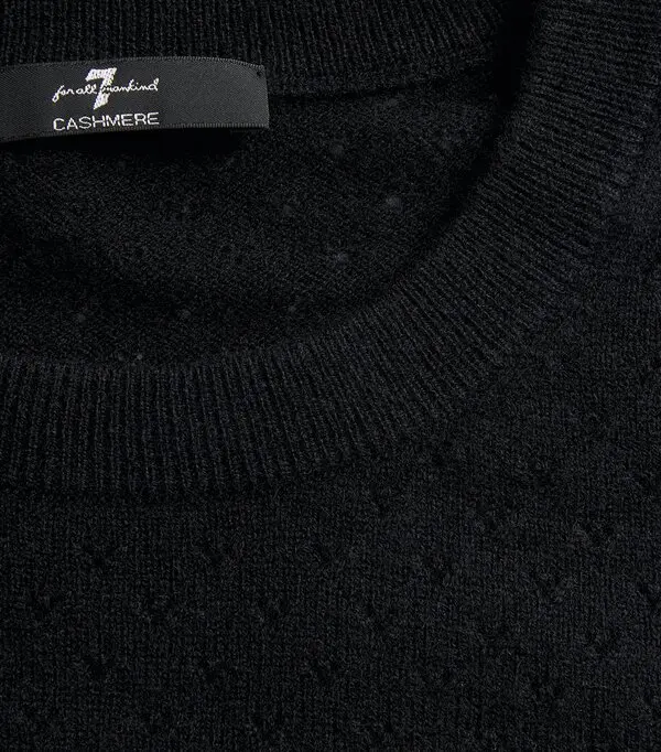 7 For All Mankind Cashmere Pointelle Short-sleeve Sweater