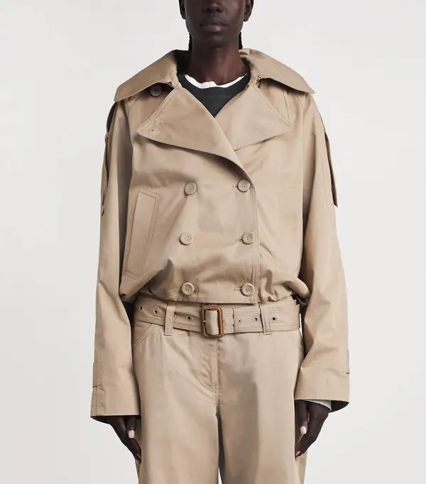 Acne Studios Cotton Cropped Trench Coat