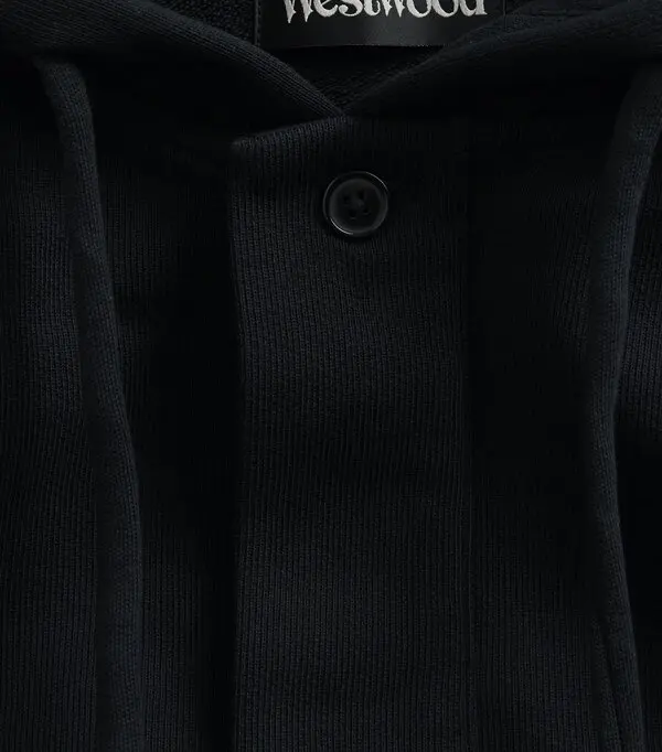 VIVIENNE WESTWOOD Cotton Batwing Hoodie With Embroidered Orb Logo